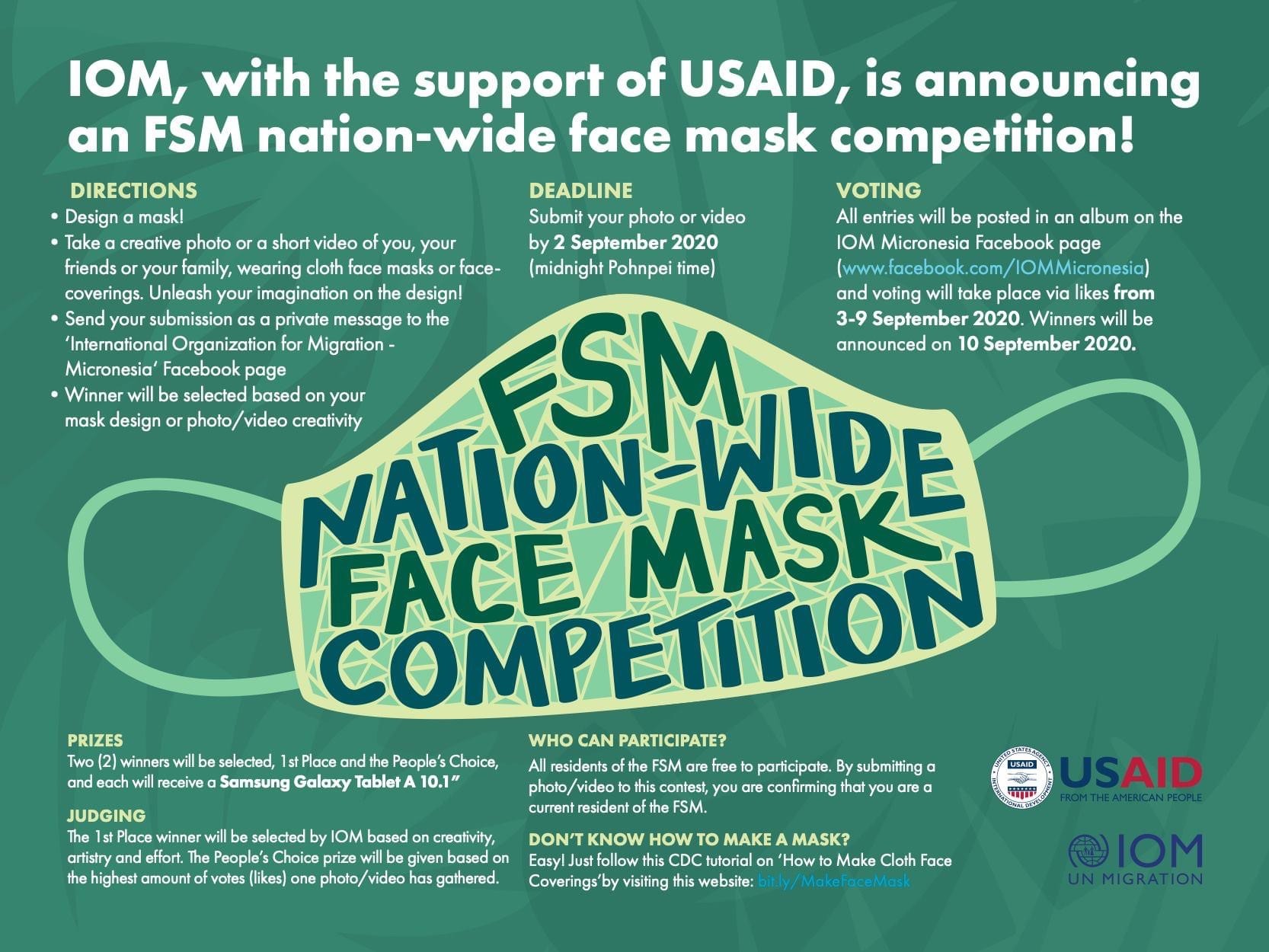 FSM Nation-Wide Face Mask Competition - FSM Department of Health and ...